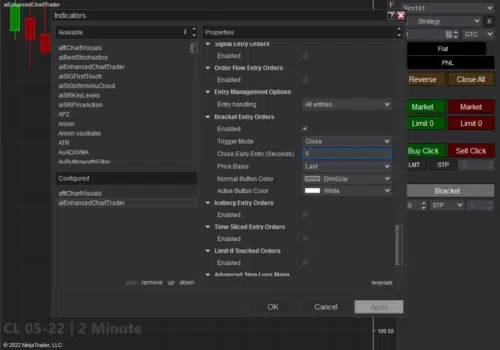Bracket Entry Orders – Affordable Indicators – NinjaTrader